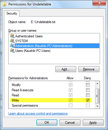 How to Protect Files From Deletion in Windows